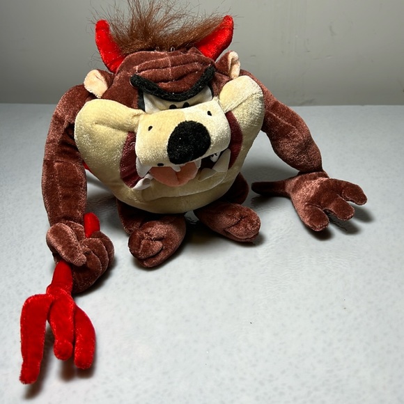 Warner Bros. | Toys | Vintage Six Flags Tasmanian Devil Plush Stuffed ...